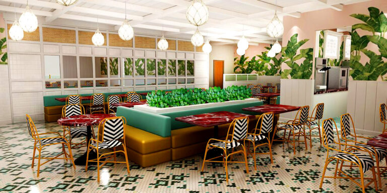 Student Project - 1,100 sq.ft. Restaurant - Interior Design School